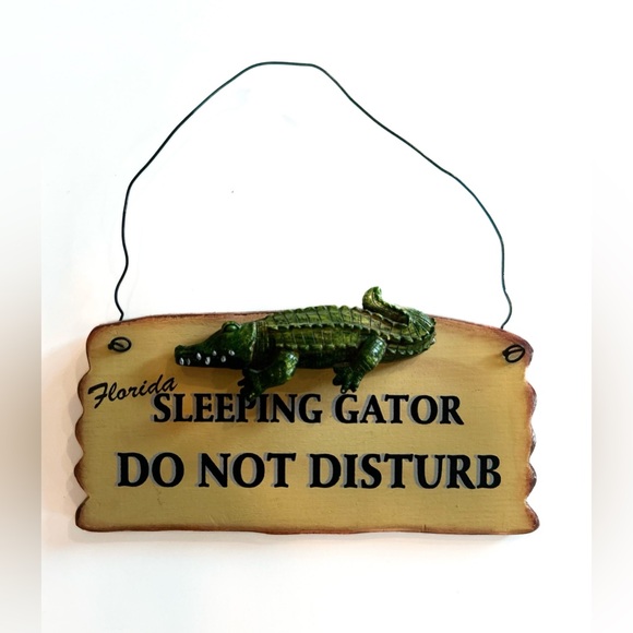 Wall Decor | Sleeping Gator Do Not Disturb Sign Funny Door Signs | Poshmark